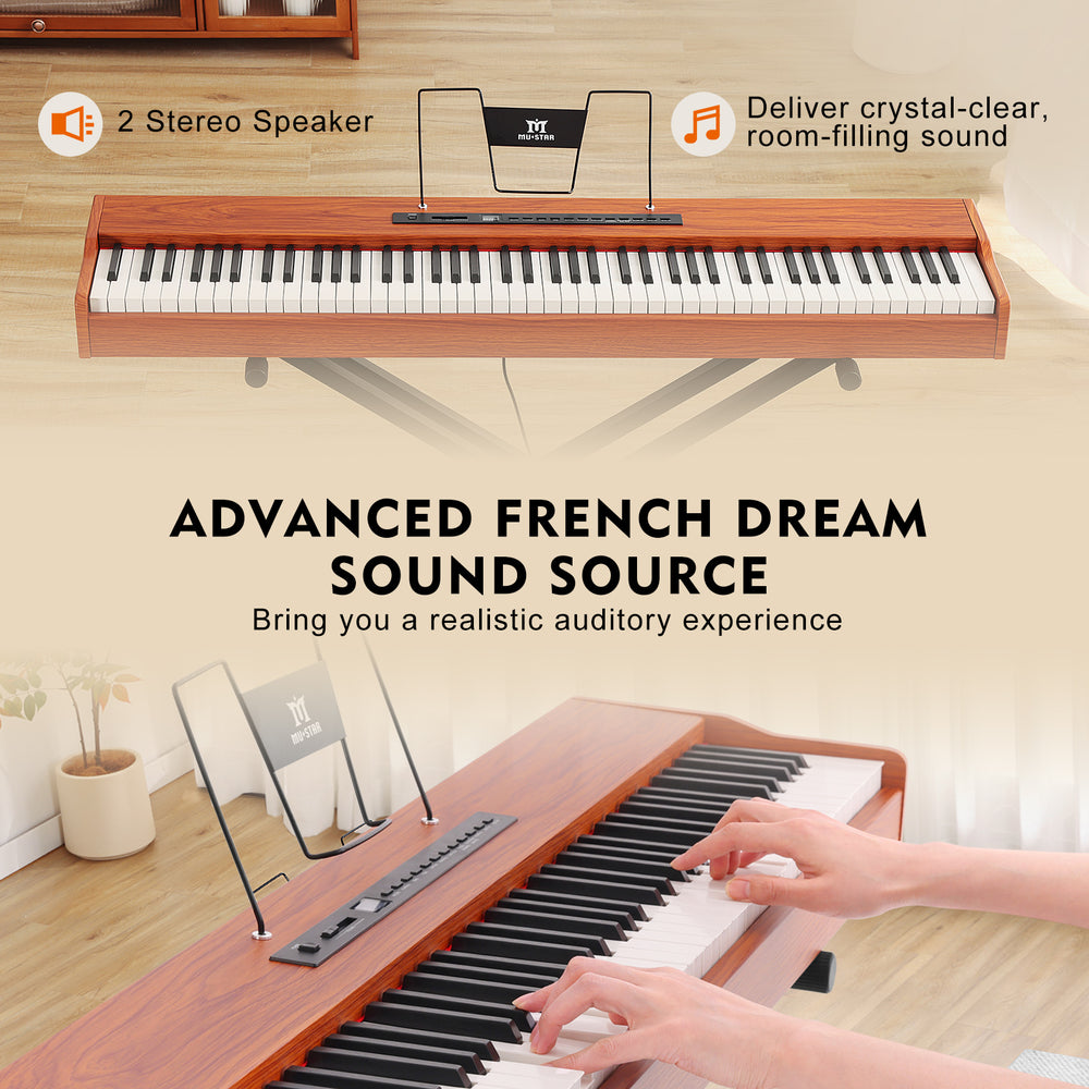 MUSTAR MEP-1600, Digital Piano 88 Keys Electronic Keyboards, Semi Weig