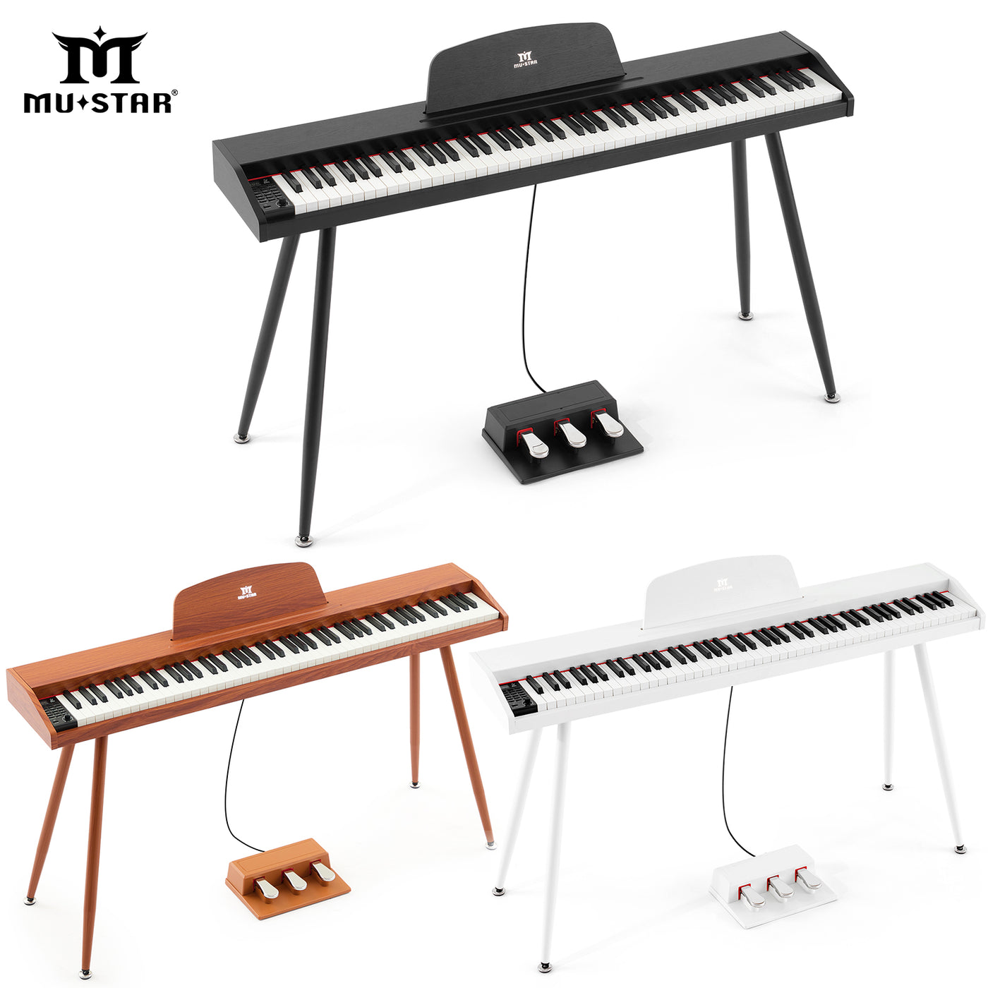 MUSTAR MDP-2100 88 Key Semi-Weighted Digital Piano With Stool
